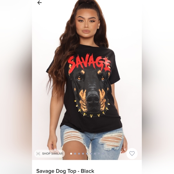 Fashion Nova | Tops | Fashion Nova Savage Dog Tshirt | Poshmark